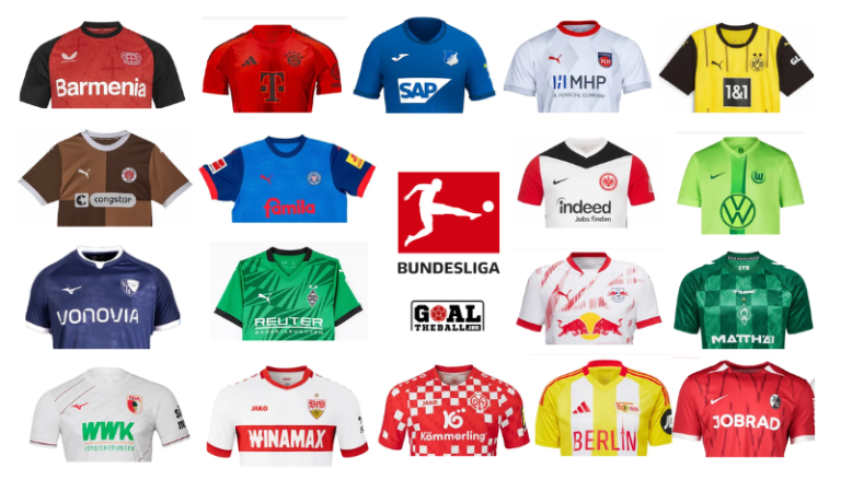 Bundesliga All Team Kit Supplier & Sponsor Deals 2024-25